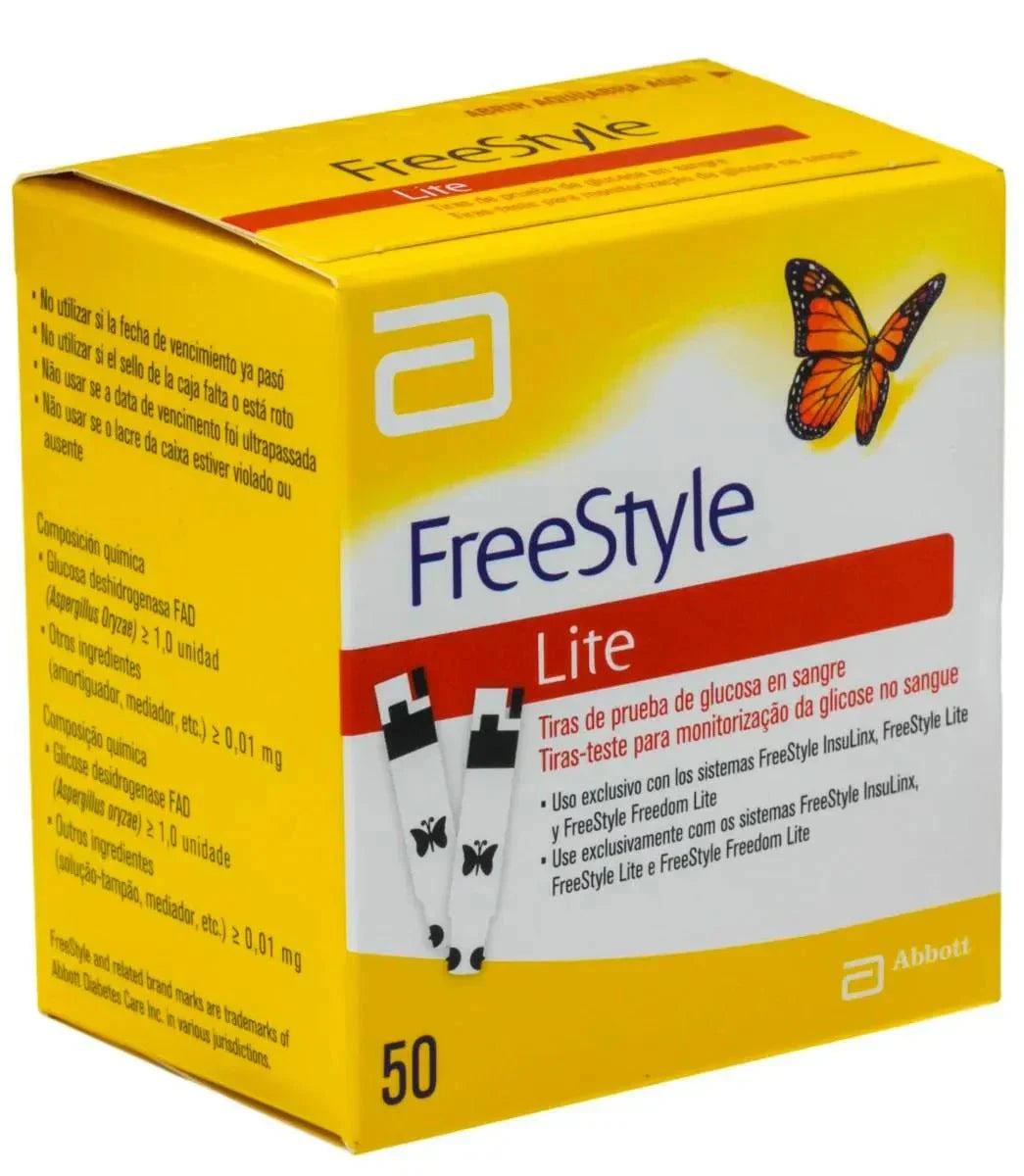 Tiras Freestyle Lite Tiras - 50 Unidades – Pill Farmácia Digital