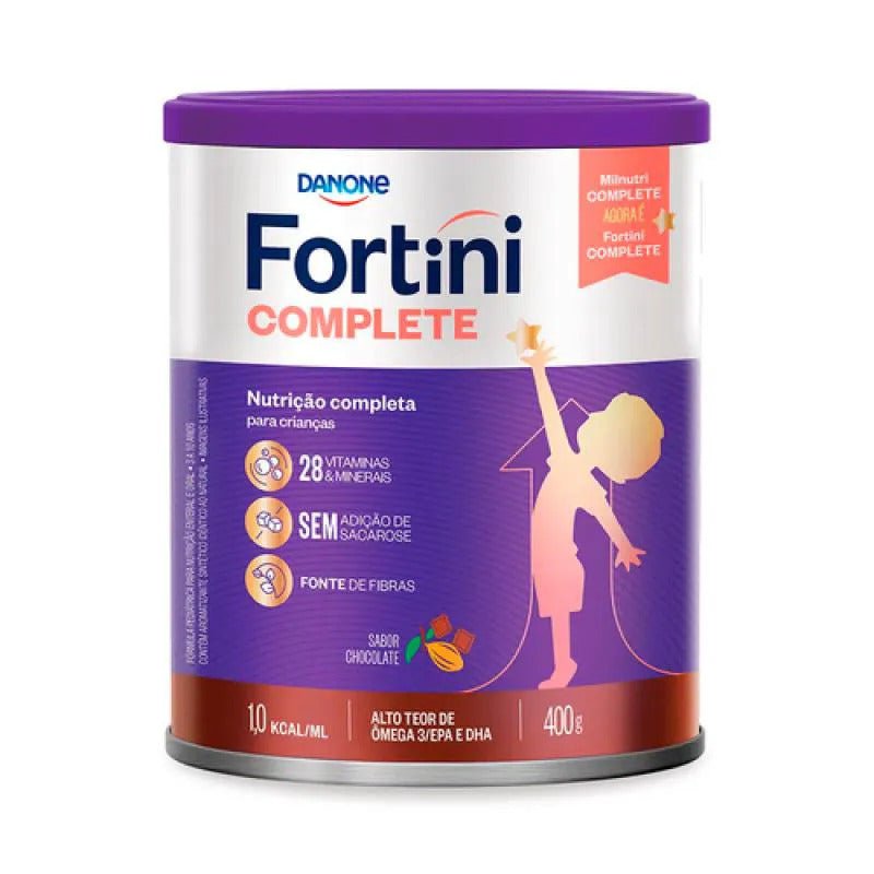 Fórmula Infantil Fortini Complete Sabor Chocolate - 3 a 10 Anos - 400 ...
