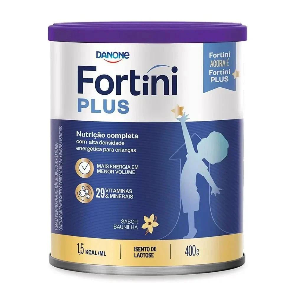 Fórmula Infantil Fortini Plus Zero Lactose Sabor Baunilha - 400 g ...