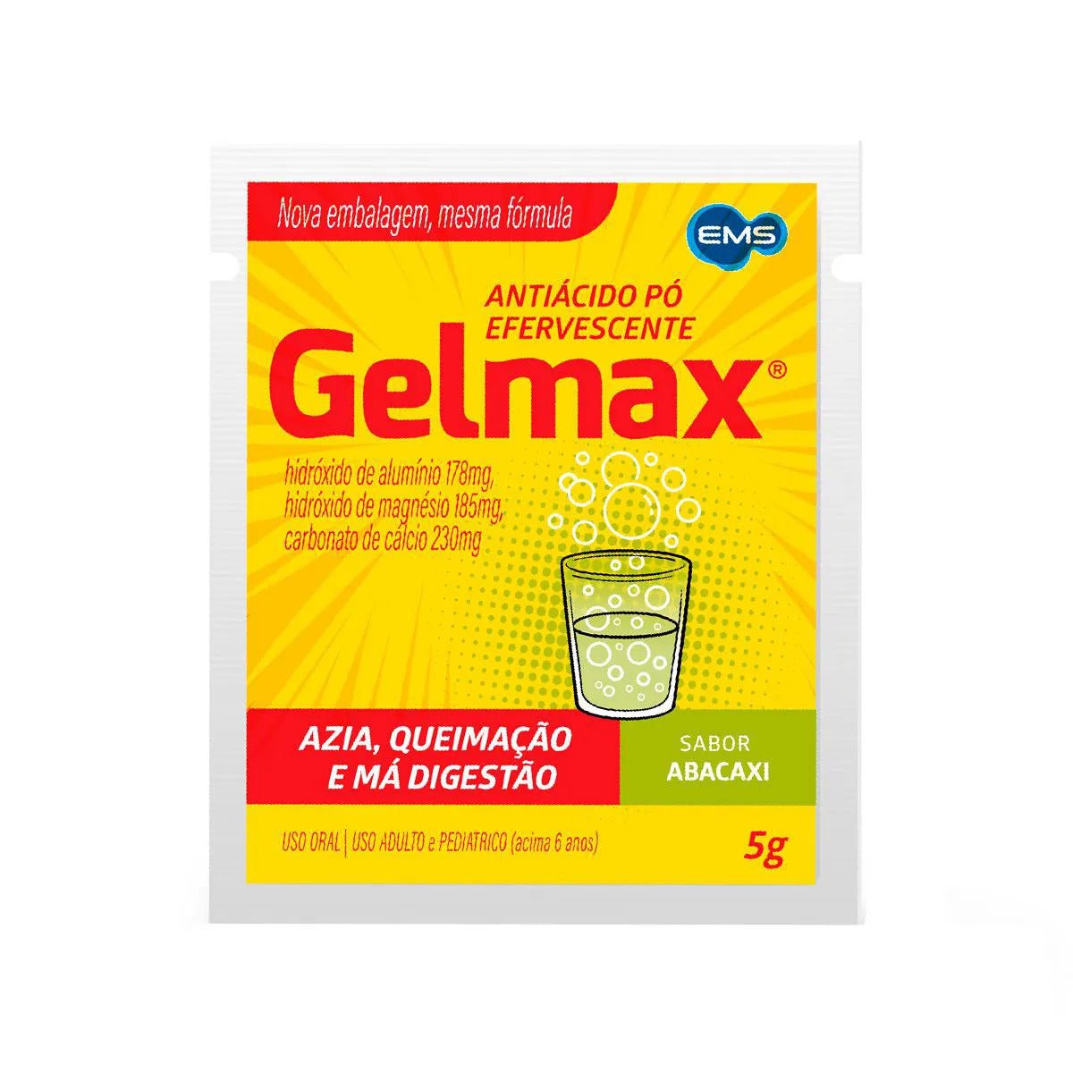 Gelmax 178mg/g + 185mg/g + 230mg/g - Efervescente – Pill Farmácia Digital