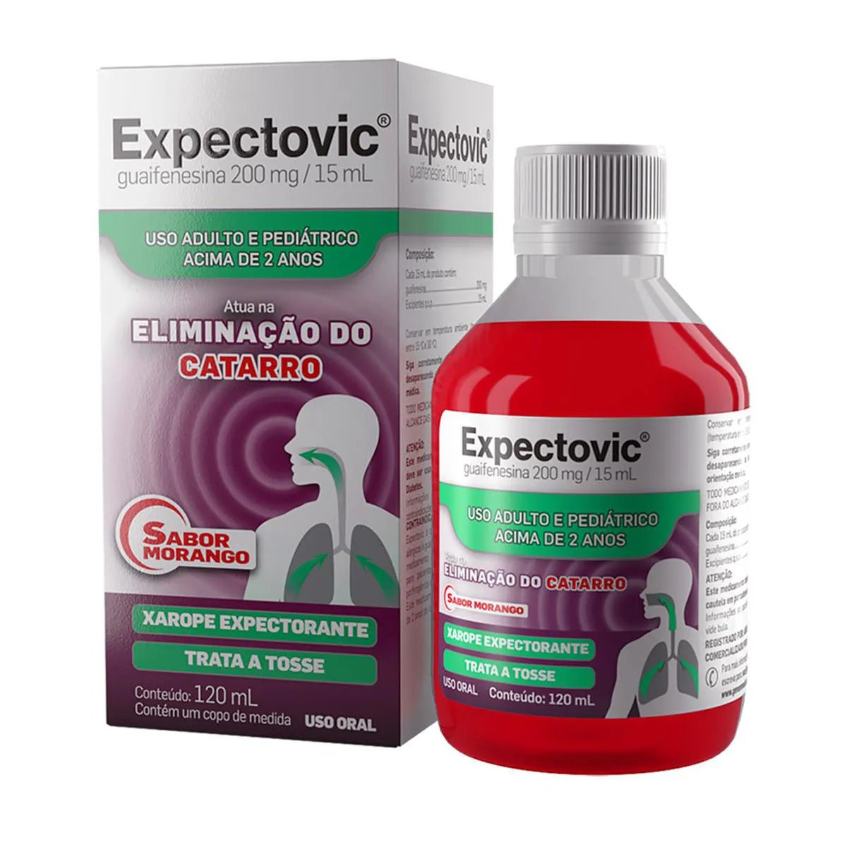 Expectovic 200mg/15mL - 120 mL - Xarope - Sabor Morango – Pill Farmácia ...