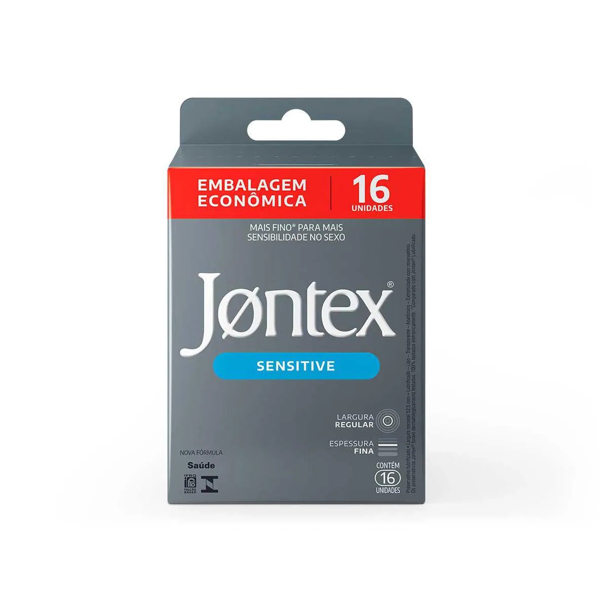 Camisinha Jontex Sensitive Com 16 Unidades – Pill Farmácia Digital