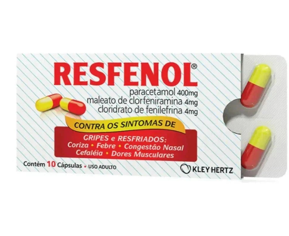 Resfenol 400mg + 4mg + 4mg - 10 Unidades - Cápsula – Pill Farmácia Digital