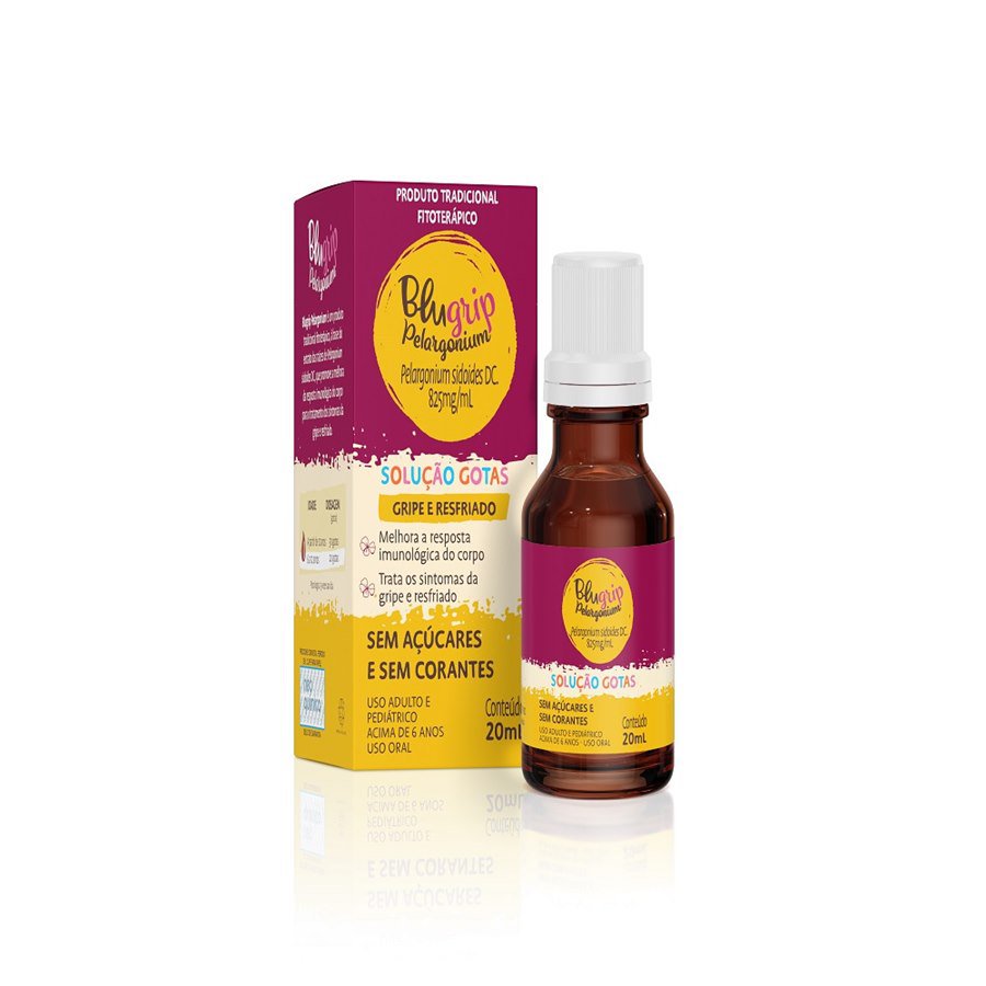 Blugrip Pelargonium 825mg/mL - 20 mL - Gotas – Pill Farmácia Digital
